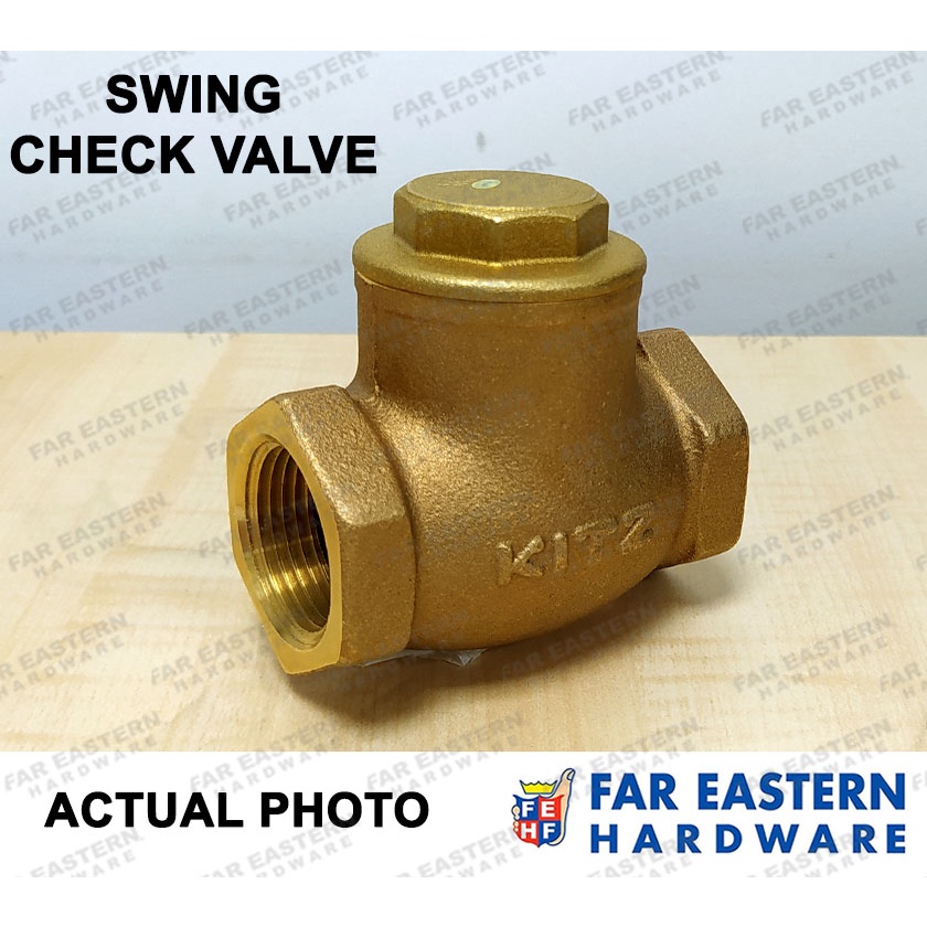 KITZ Brass Ball Gate Swing Check Valve 1-1/4" 1-1/2" 2" | Shopee ...