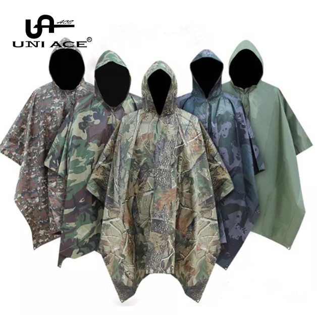 UNI ACE Multi-Use Outdoor Waterproof Poncho/Raincoat - Durable & Light ...