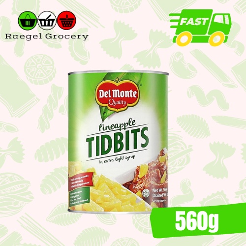 Del Monte Pineapple Tidbits 560grams Canned Fruit | Shopee Philippines