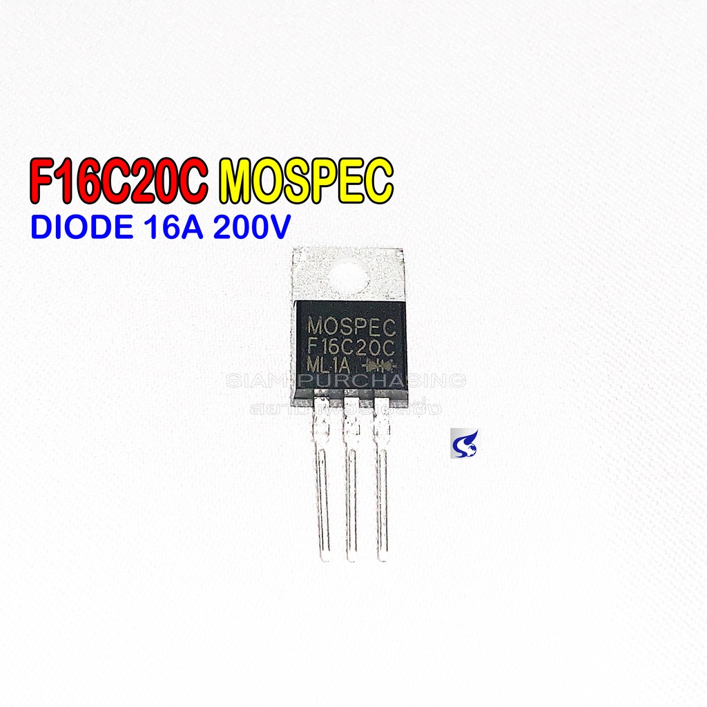 DIODE F16C20C MOSPEC 16A 200V Dual Fast Recovery Power Rectifier ...