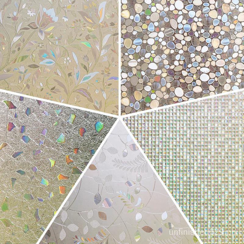 Electrostatic3dThree-Dimensional Colorful Glass Sticker Transparent ...