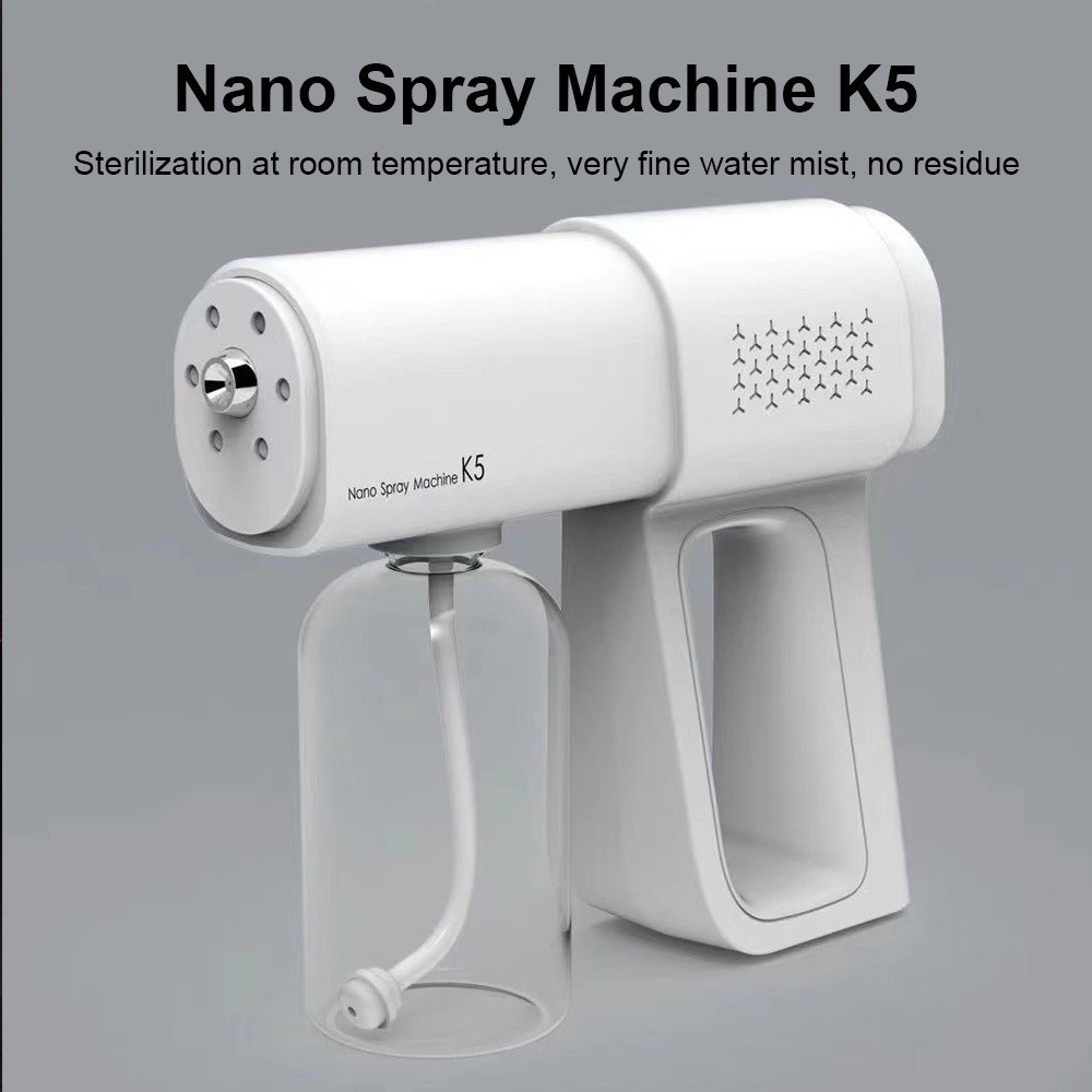 K5 Nano Spray ““Gun”” Alcohol Sprayer Blue Light Nano Steam Atomizing ...