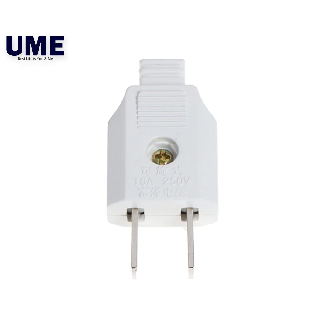 US 2 Pin AC Electrical Power Male Plug Socket Outlet Adaptor Adapter ...