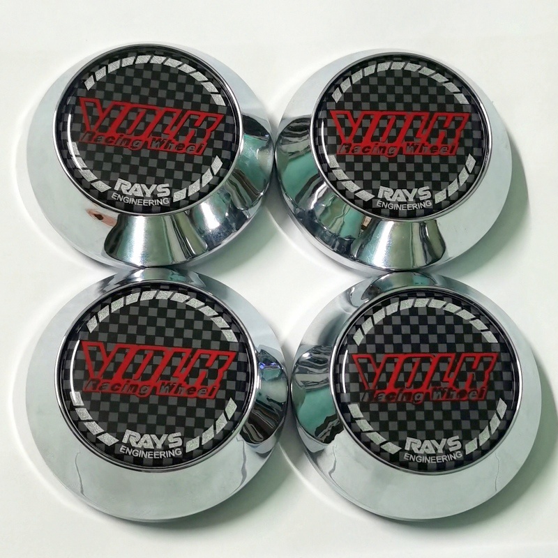 4pcs 60/64/65/68/69MM Car Wheel Center Caps Red Logo Fit for Rays Volk ...