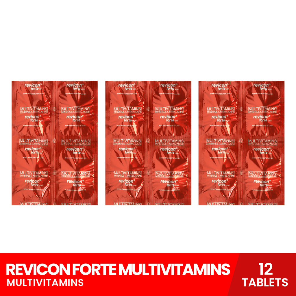 REVICON Forte Multivitamins x 12 tablets | Shopee Philippines