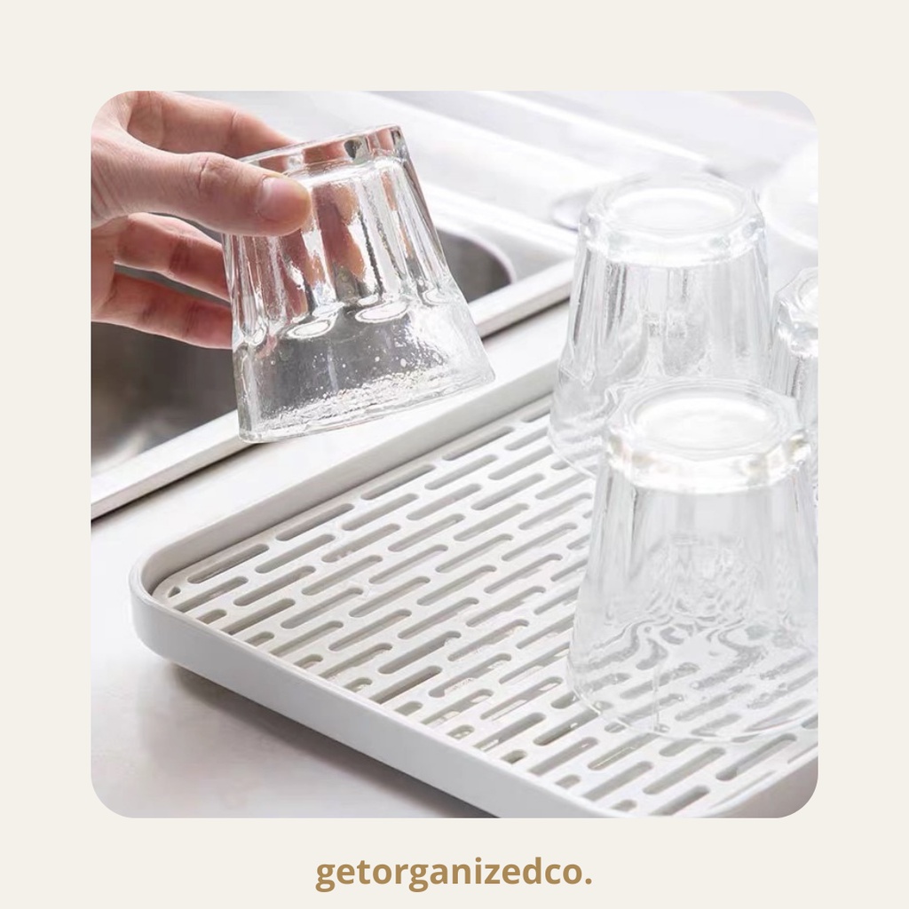 Double Drainer Tray Rectangular Tea/Fruit Tray Creative Drain Basket ...