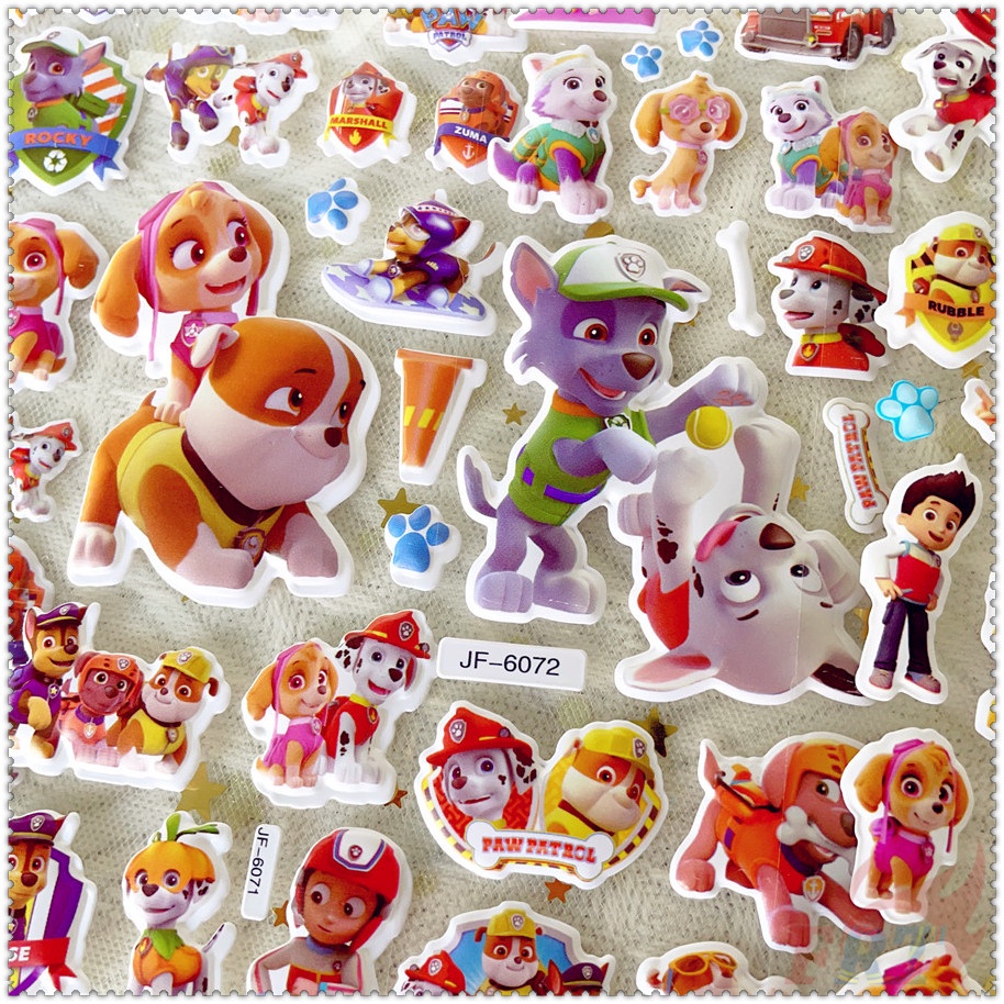 PAW Patrol Q-1 DIY Rewards Sticker 1 Sheet 3D Puffy Bubble Stickers ...