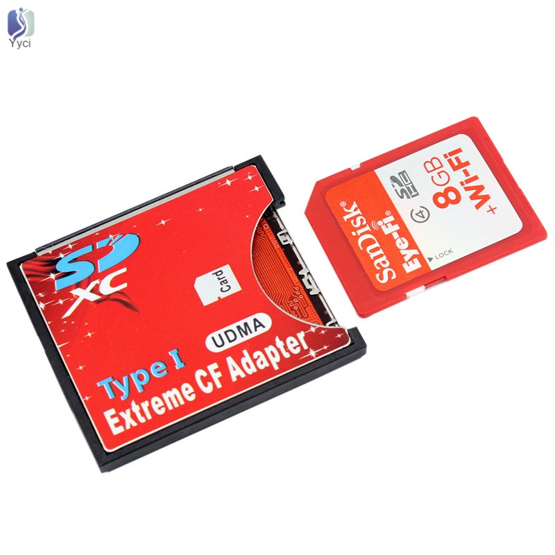 New SDXC SDHC WIFI SD to Type I Compact Flash Card Adapter CF Adapter ...