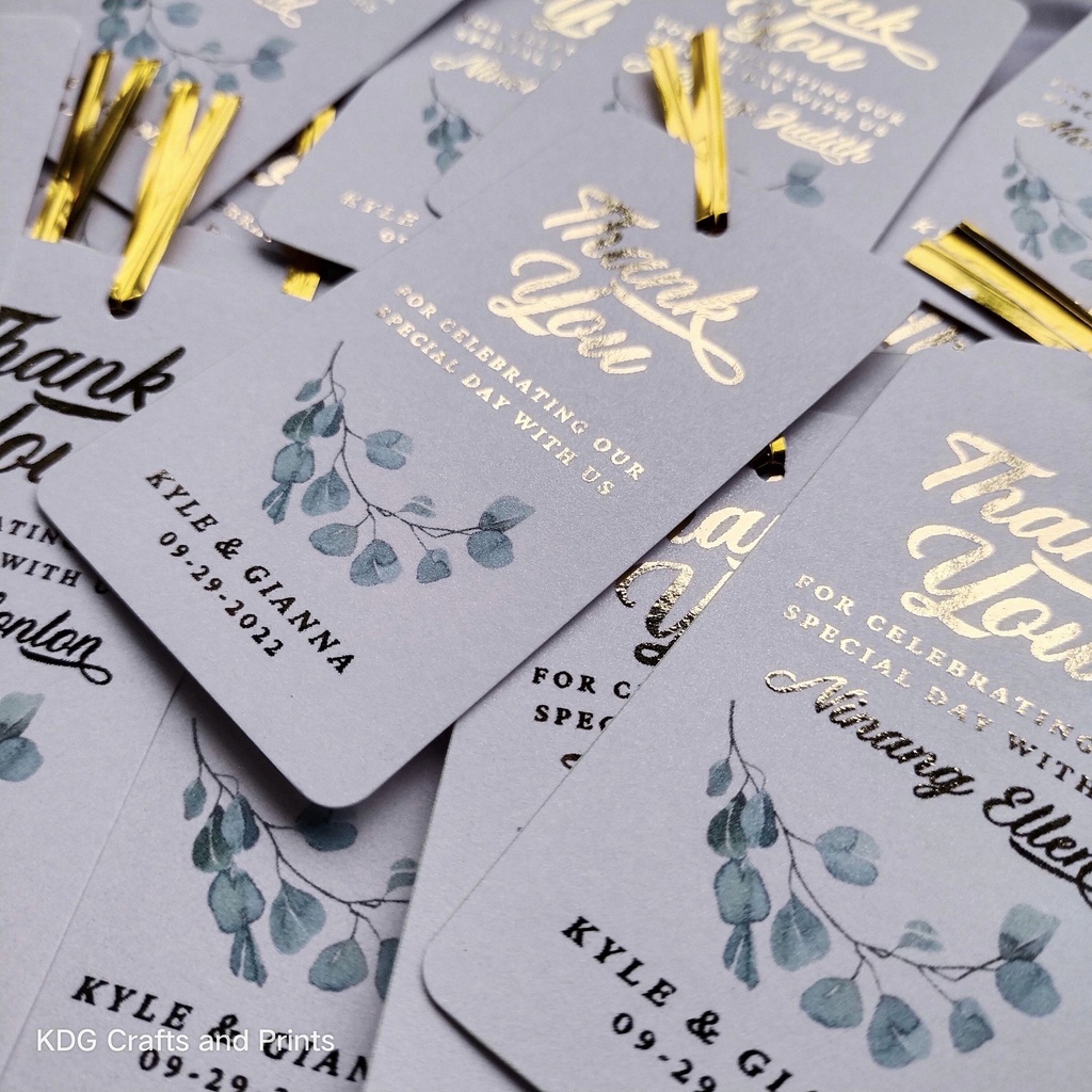 10 pcs - THANK YOU TAGS / GIFT TAGS FOR WEDDING - PORTRAIT (Print ...