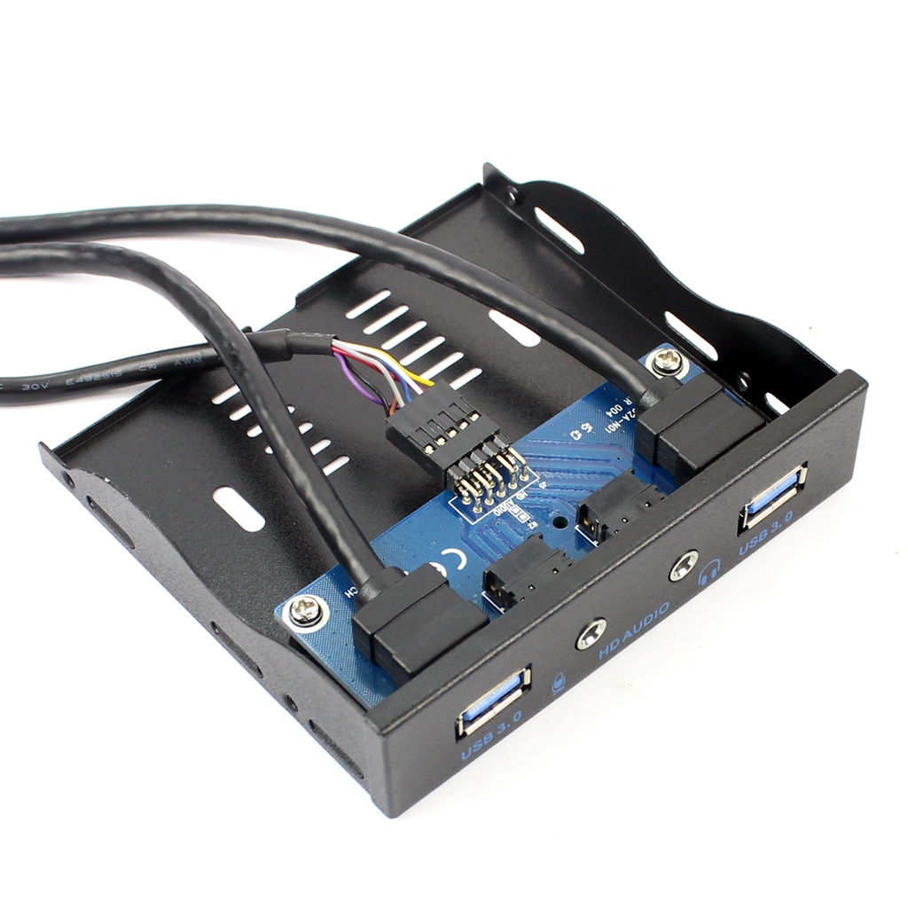 19Pin+9Pin 2 Port USB Hub USB 3.0 HD Audio Front Panel Combo Bracket ...