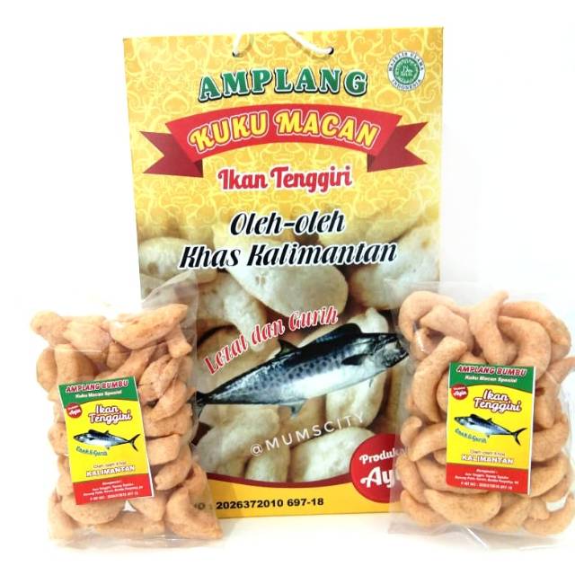 Ayin Mackerel Fish Tiger Nail Seasoning Amplang Crackers - Box ...