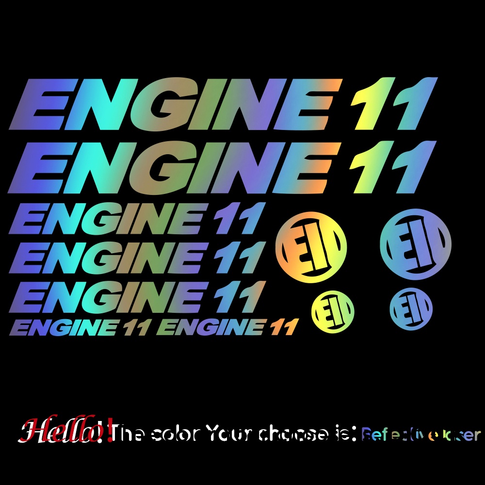 Engine 11 Bike Stickers Vinyl Decal Frame Cycle Bicycle Road Set ...