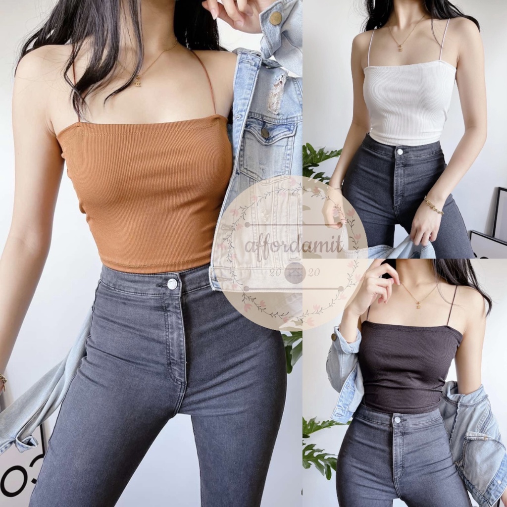 Affordamit String Bandeau Crop Top | Shopee Philippines
