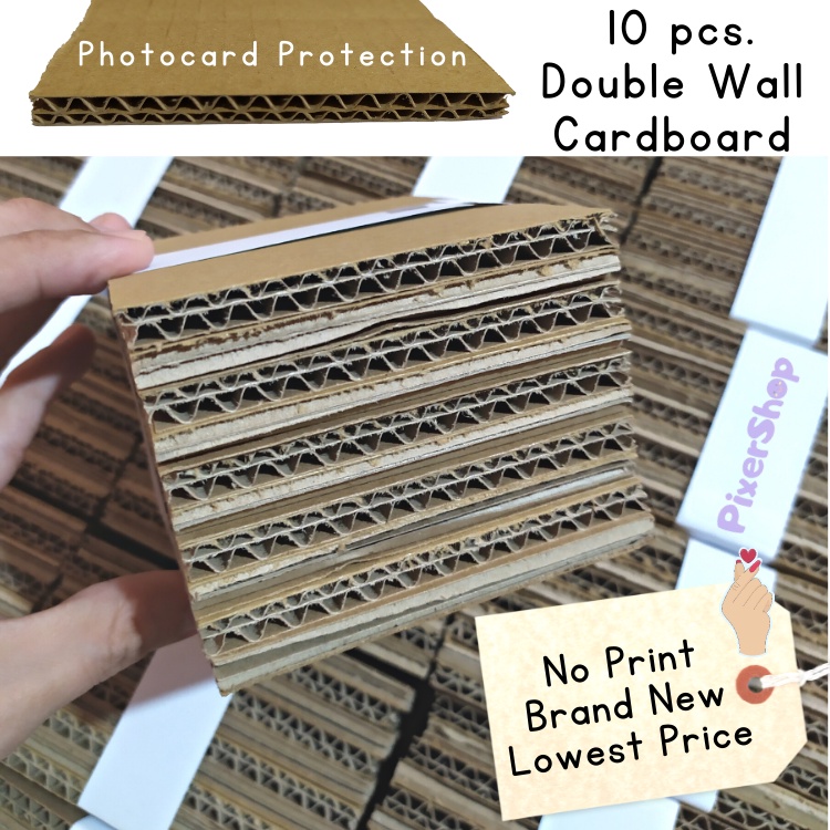 10 pcs Carton Double Wall Pre-cut Cardboard for Photocards Packaging ...