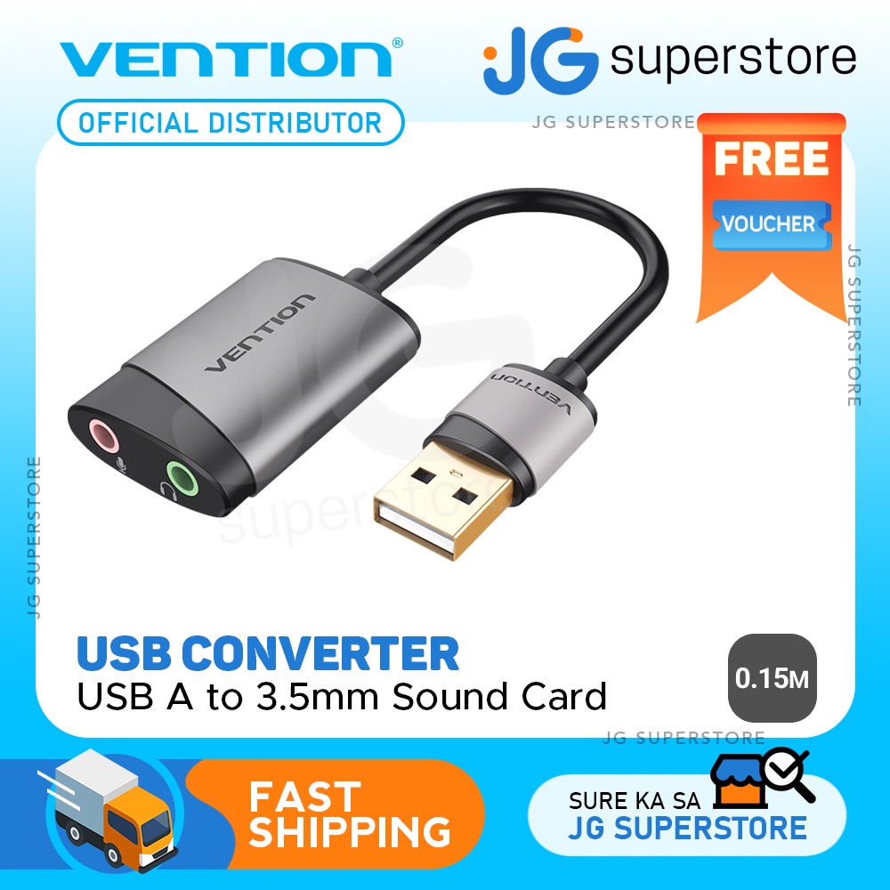 Vention USB External Sound Card to 3.5mm Audio Adapter Split Headphone ...