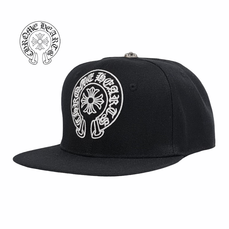 Chrome Hearts logo embroidery Snapback Cap Black | Shopee Philippines