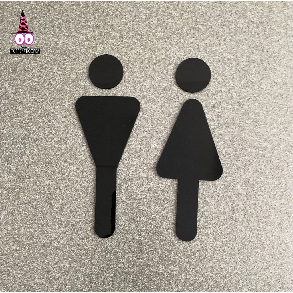 Toilet Sign Board | Acrylic Embossed Toilet Board | Toilet Room Marker ...