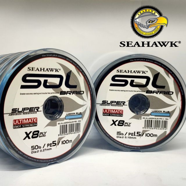 SEAHAWK SOL BRAIDED X8 LINE 100m | Shopee Philippines