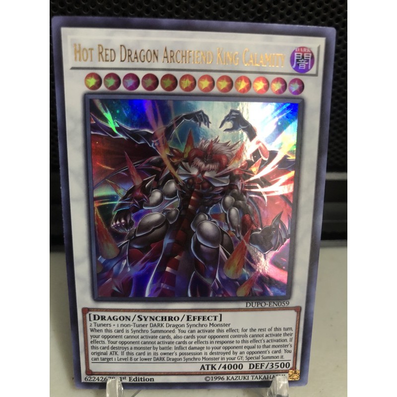 Hot Red Dragon Archfiend King Calamity Ultra Rare DUPO 1st/unli ...