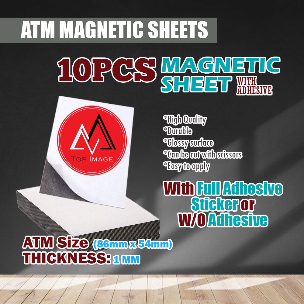 MAGNETIC SHEET(ATM SIZE) 10PCS with / with out full Adhesive | Shopee ...