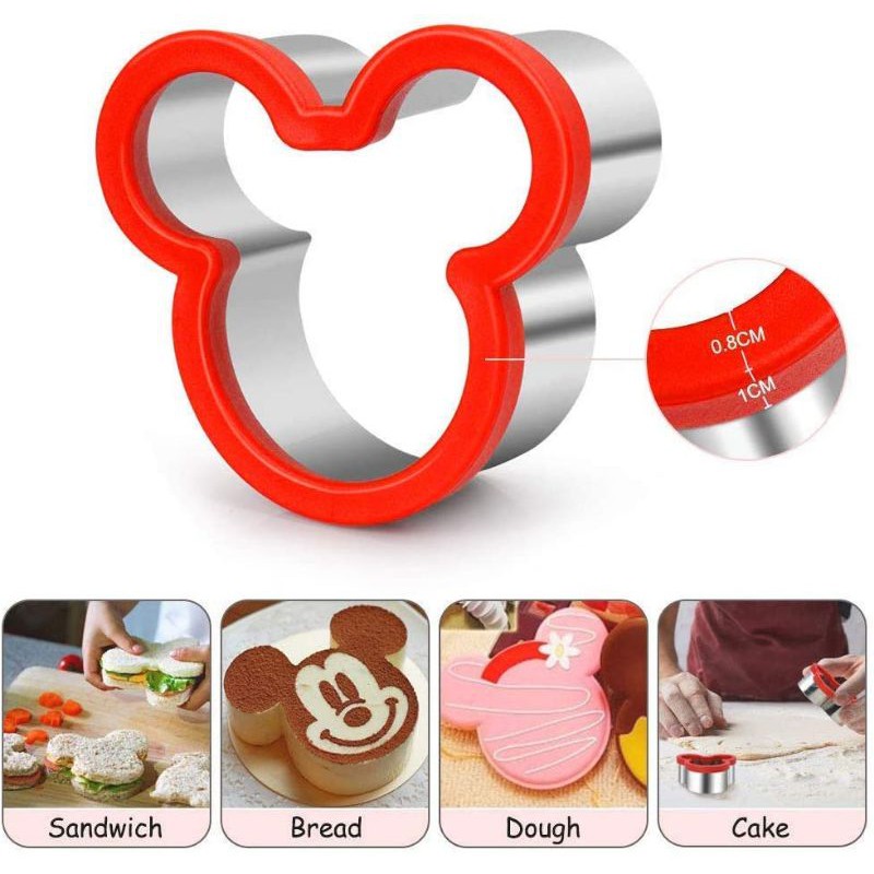 4PCS Giant Stainless Steel Sandwich Bread Cutter Set for Kids Plastic ...