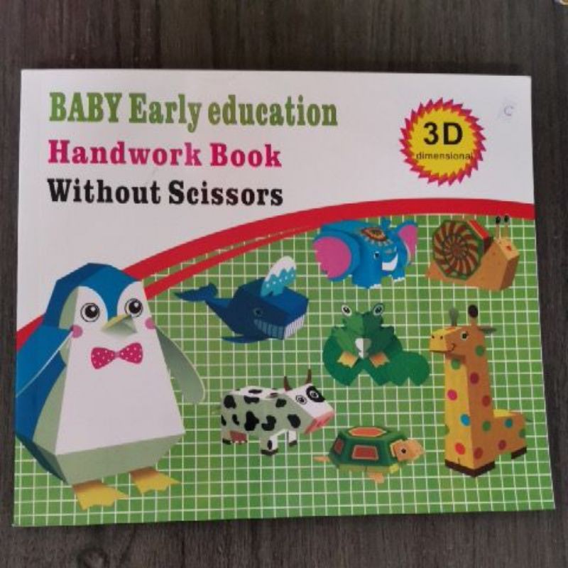 Toddler and Preschool Handwork Crafts Books Foldable 3D Shapes, Figures ...
