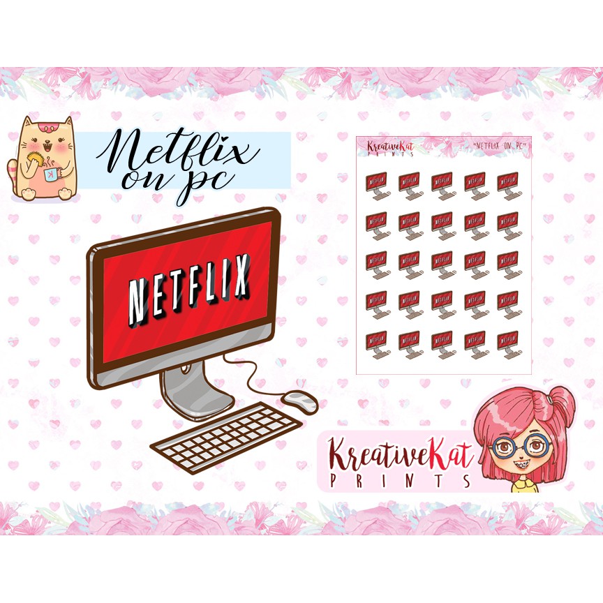 Netflix on PC Stickers | Planner Stickers | Shopee Philippines