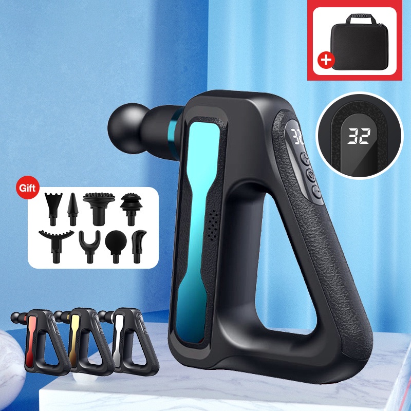 2023 Latest Powerful Mini 32-Speed Triangle Massage Gun | Type-C ...