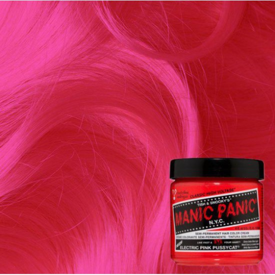 Manic Panic Electric Pink Pussycat vegan semi permanent neon pink hair ...