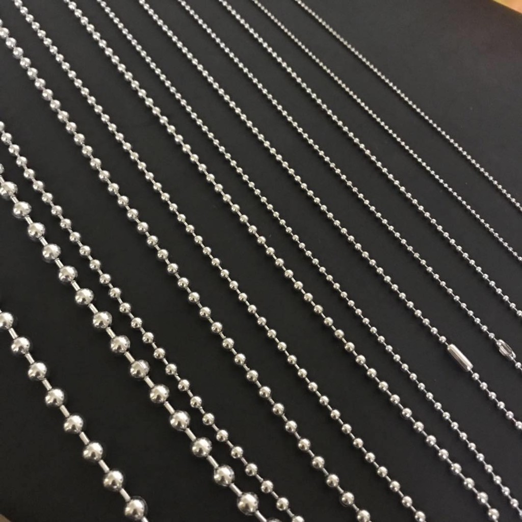 (5pcs) stainless boll chain no fade unisex chain | Shopee Philippines