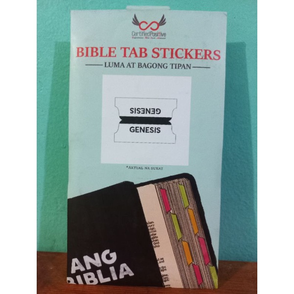 Bible Tab Stickers Old and New Testament/ Luma and Bagong Tipan (1pc ...