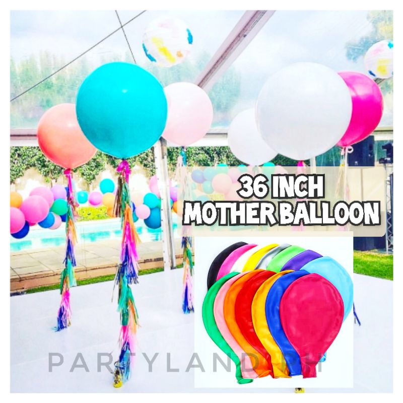36" Mother Balloon Latex Big Size Birthday Party Decoration | Shopee ...