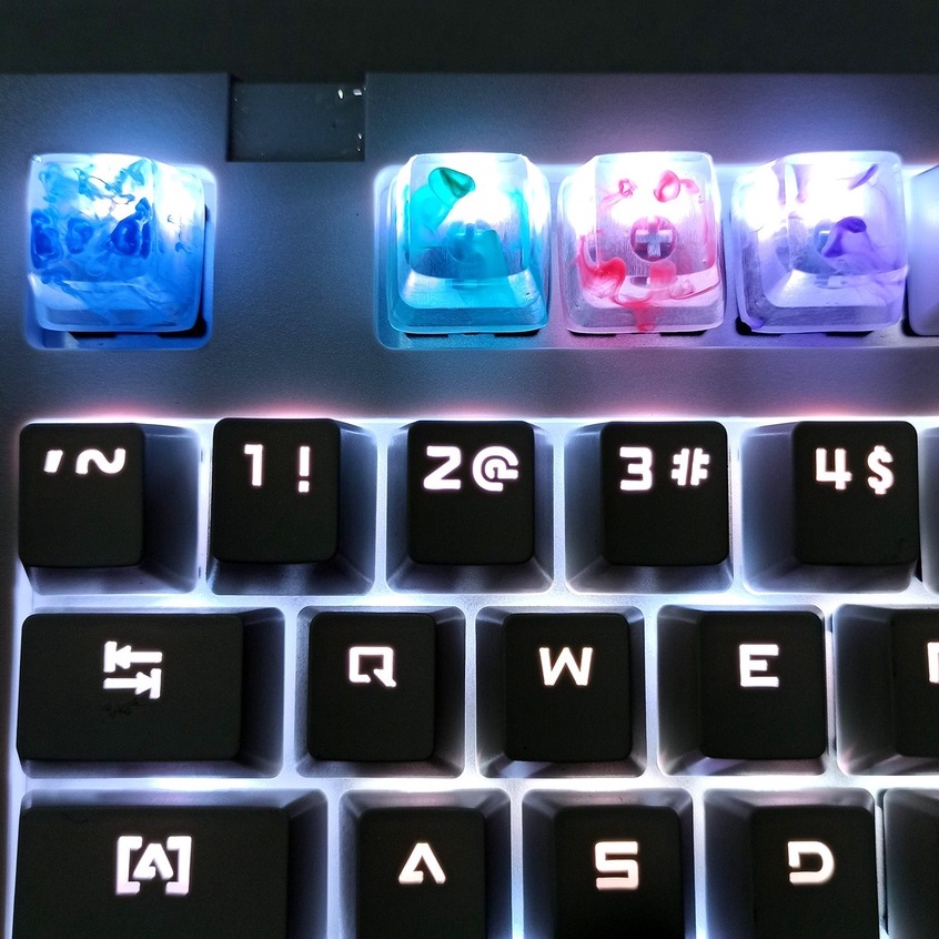 Artisan Keycap Personalized Light Translucent Epoxy R4 Used For ...