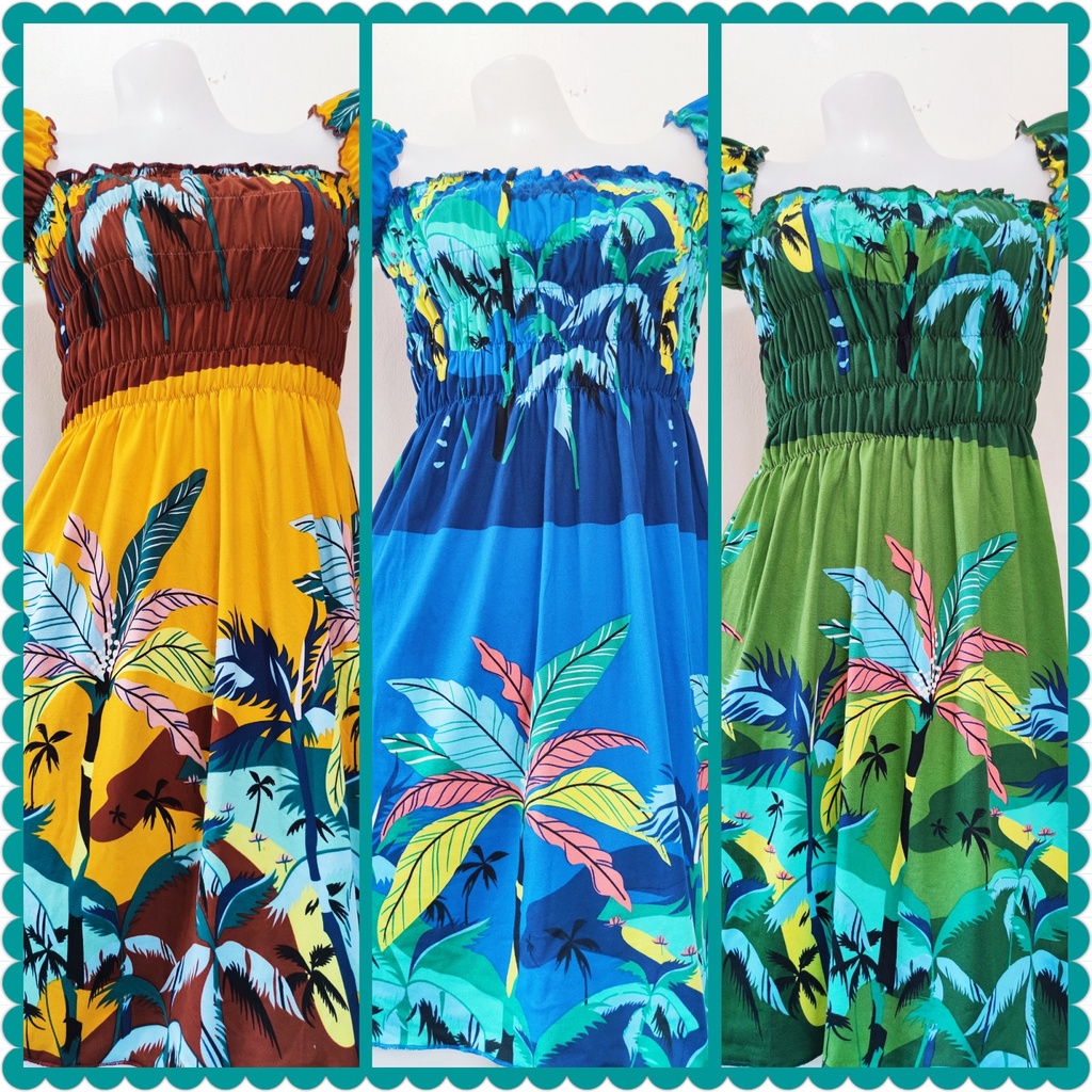 LONG MARIMAR DRESS | PAMBAHAY DASTER LONG | SMOCKED PUFF DRESS ...