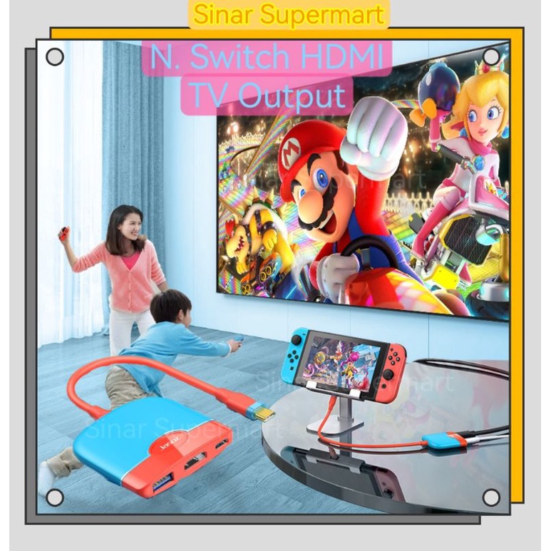 Nintendo Switch Highly Compatible Dock Connect Hdmi Type C TV Switch 4K High Resolution | Shopee ...