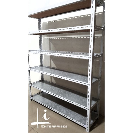 6 LAYERS STEEL RACK WITH SHELVES / SLOTTED ANGLE BAR RACK / METAL RACK ...