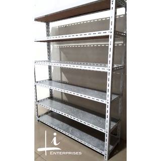 6 LAYERS STEEL RACK WITH SHELVES / SLOTTED ANGLE BAR RACK / METAL RACK ...