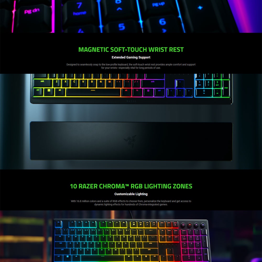 Razer Ornata V3 - US Low-profile Mecha-membrane RGB Keyboard | Shopee ...