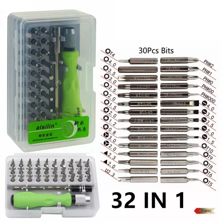 32 in 1 Precision Interchangeable Screwdriver Set Mini Electronic ...