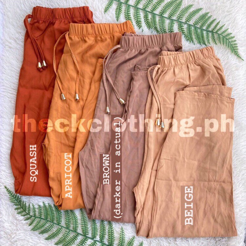 CHALLIS DRAPE PANTS WITH 2 SIDE POCKET l theckclothing.ph | Shopee ...