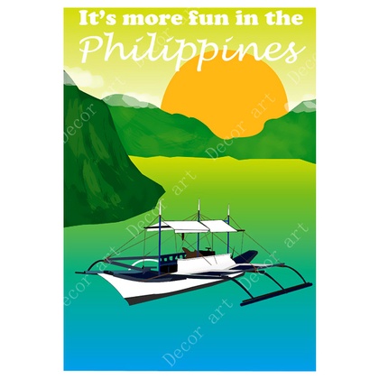 Baguio Philippines Manila Retro Travel Canvas Paintings Vintage Wall ...