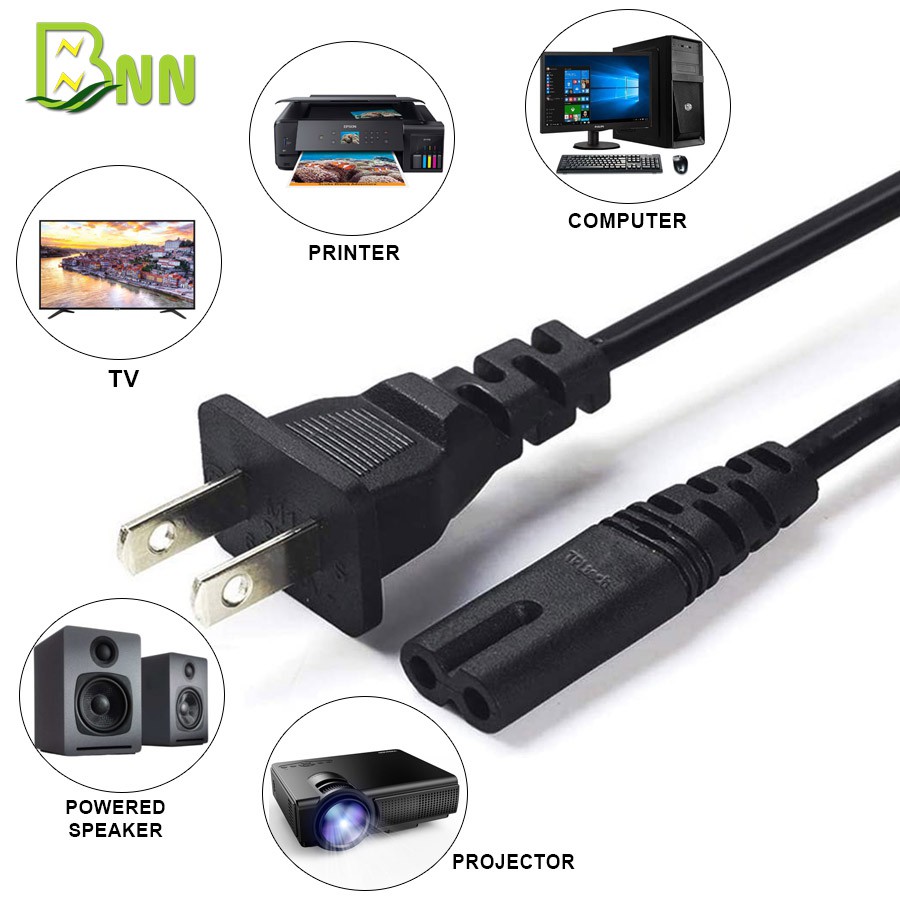VGL AC Cord 1.5M 2 Prong Pin Power Supply Adapter Cable Cord BNN COD ...