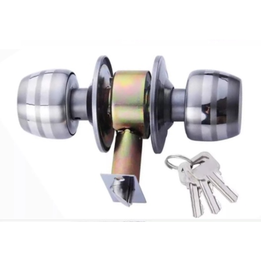 DoorLock002 w/Key for Bedroom Living Room Bathroom Round Door Handle ...