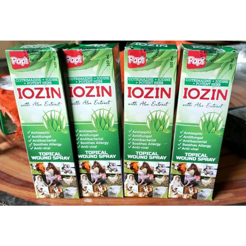 Papi Iozin Spray 120ml (Antiseptic/Antibacterial wound spray) | Shopee ...