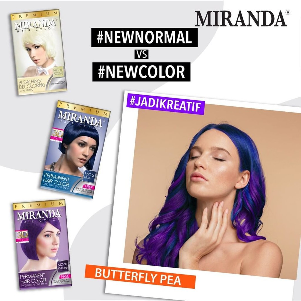 Miranda Butterfly Pea Package Contents 3 (Bleaching + Blue + Purple ...