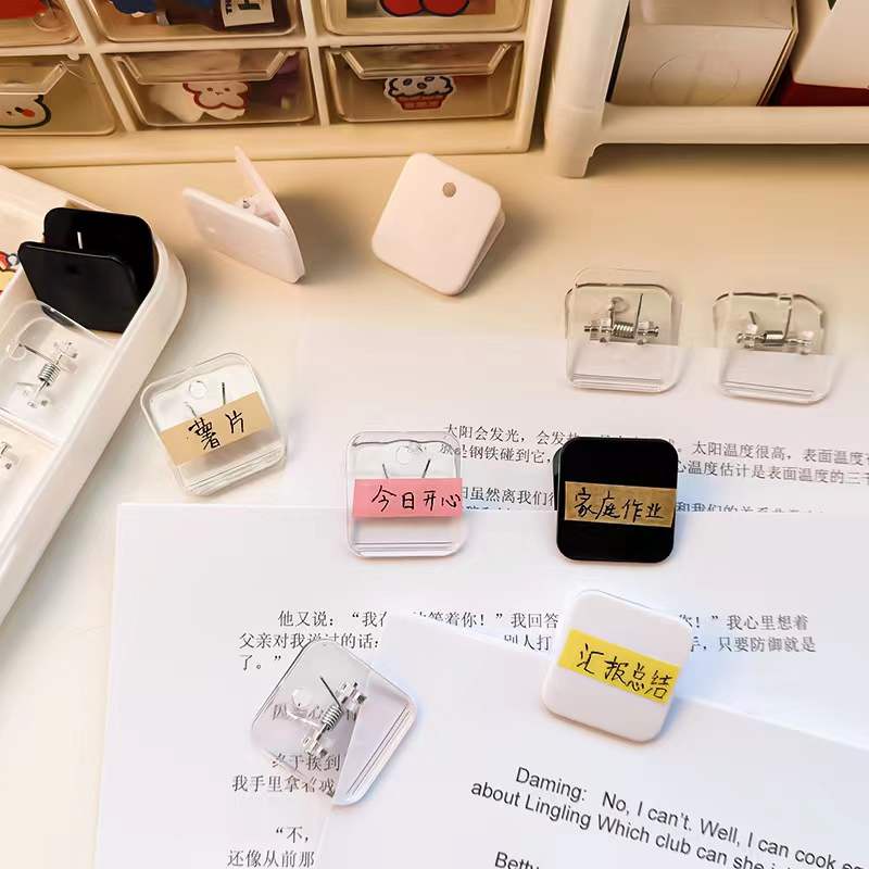 Transparent Paper Clip Binder Clip Plastic Food Sealing Clip Holder ...