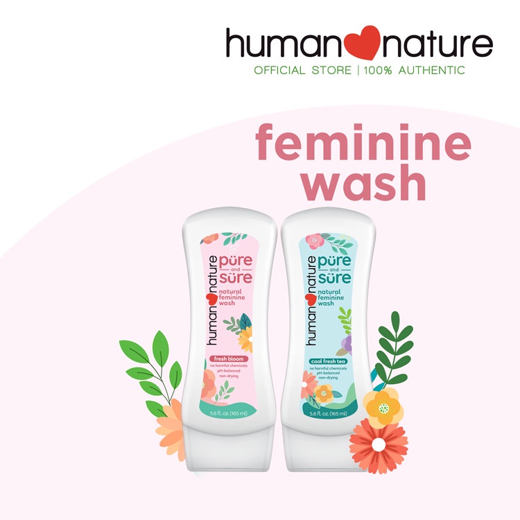 Human Nature Pure And Sure Natural Feminine Wash 165ml | Shopee Philippines