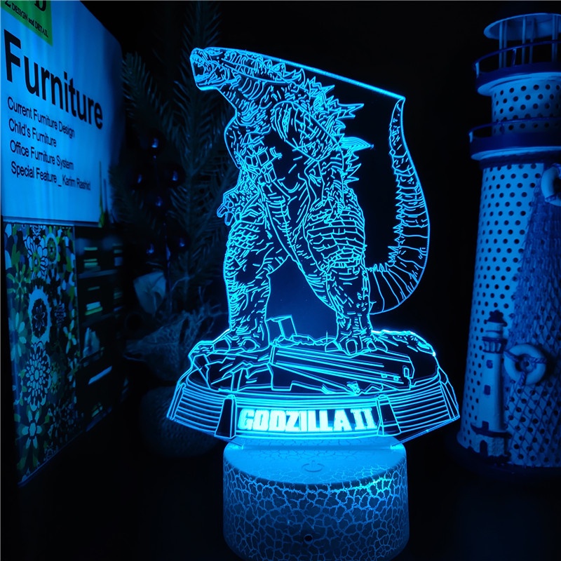 Godzilla Night Light King Of Monsters Gojira Colorful Colors Changing ...