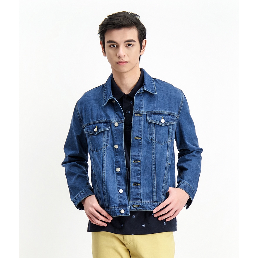 BENCH/ Denim Jacket - Dark Denim Blue | Shopee Philippines