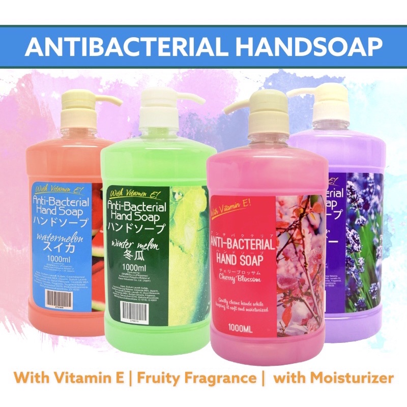 ANTIBACTERIAL fragrant liquid Handsoap with Vitamin E 1000ml | Shopee ...